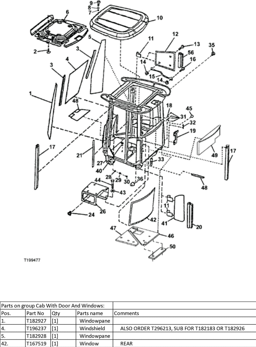 BELL FRONT END LOADER L2106D – Cabglass