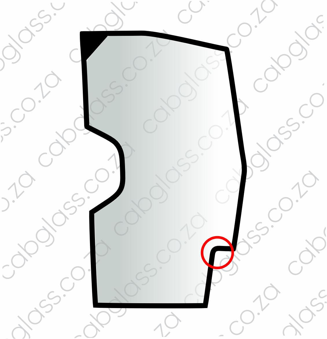 DOOR RH (SQ Door Handle) | KOMATSU GRADER GD DASH-5 – Cabglass