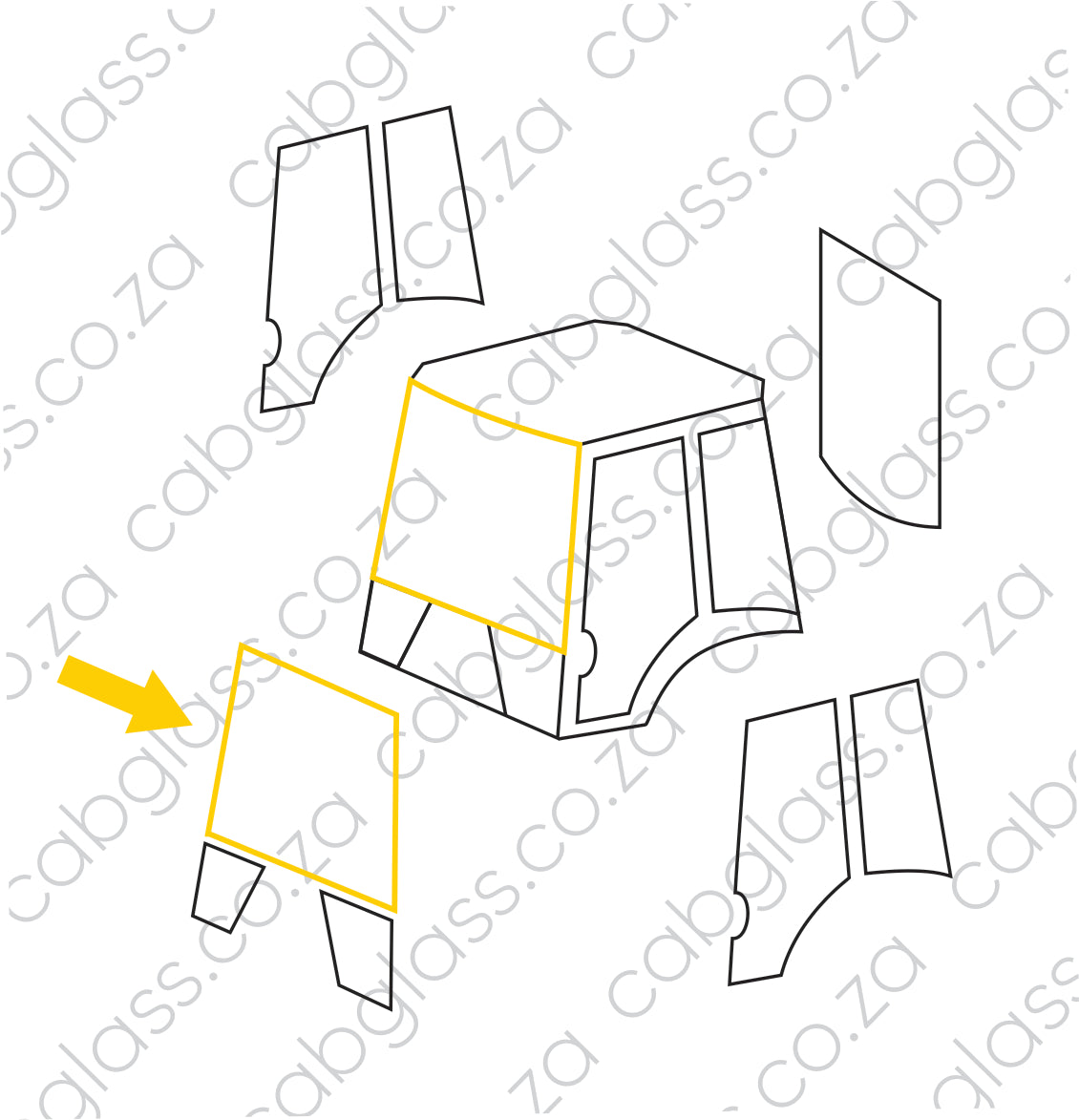 WINDSCREEN | JCB TLB 3CX - 4CX (PROJECT 21) BACKHOE, 827/80139 ...
